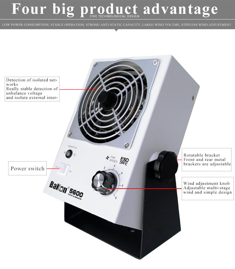 Good Quality Industrial Anti Static Desk Top Ionizing Air Blower - Buy ...